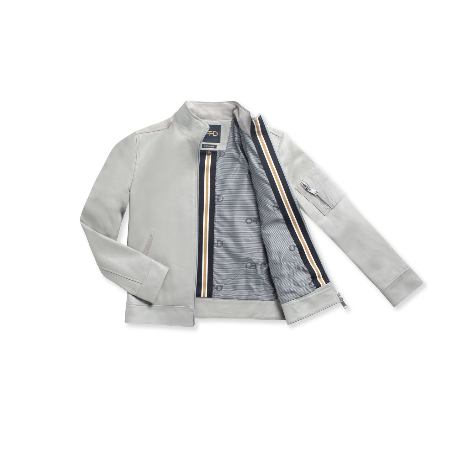 Women's Leather Military Operation Jacket in Nickel | Women's Leather ...