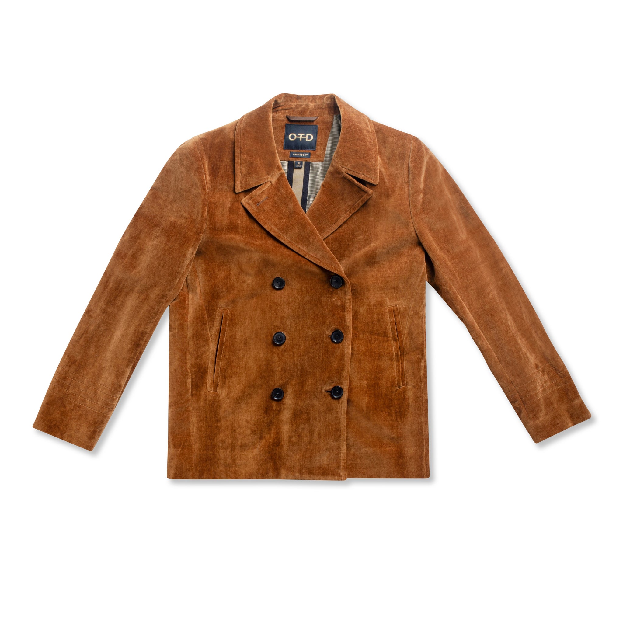 Women's Linen-Blend Velvet Peacoat | Women's Coats & Jackets – OTD – ON ...
