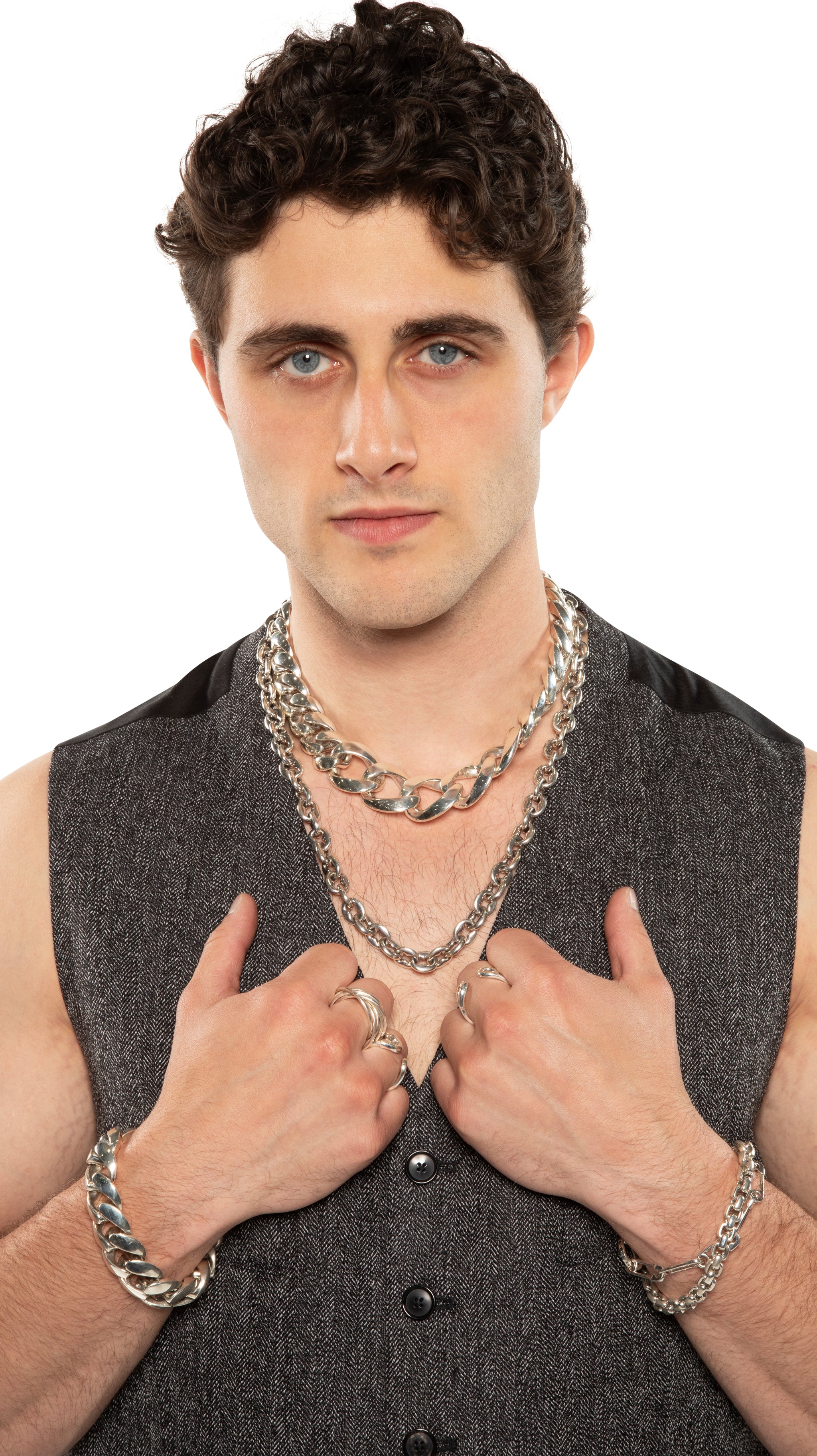 Men's 5 Button Vest in Iron | Men's Button Down Vests - On This Day ...