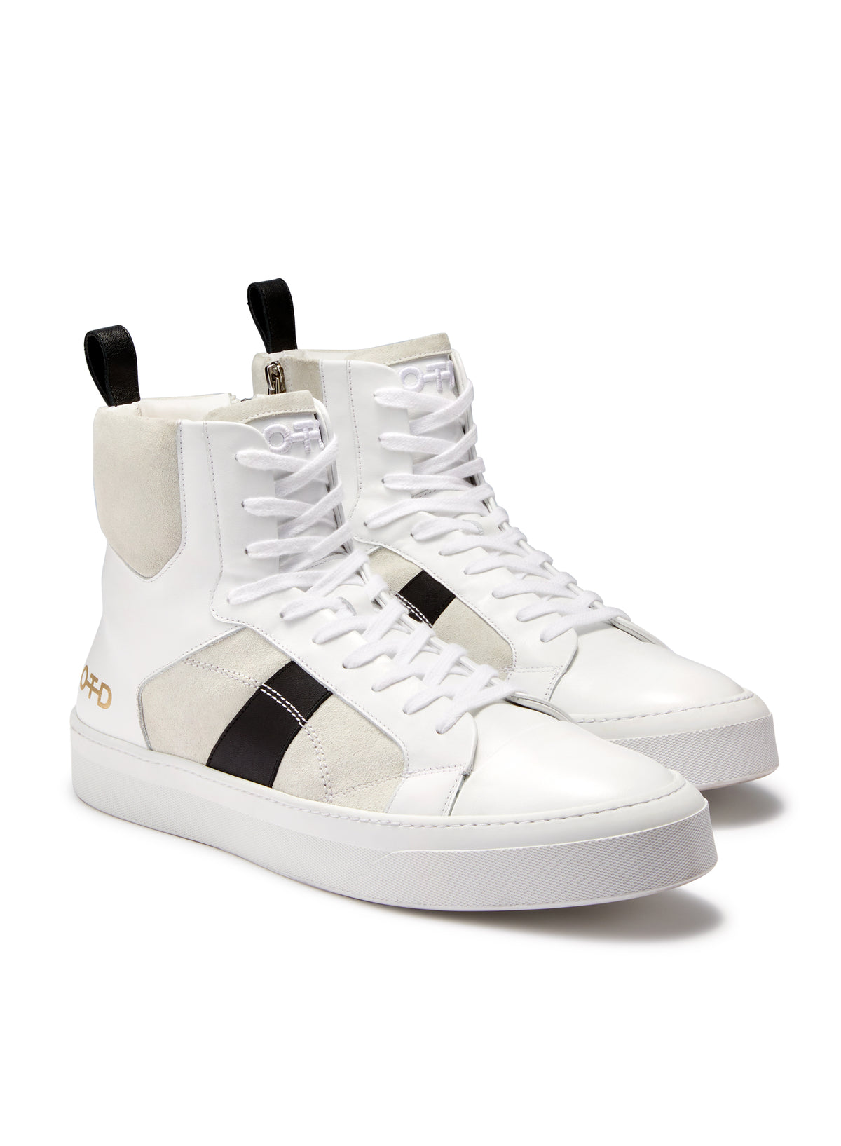 Men's High Top Zip Sneaker in White | Men's Sneakers - On This Day ...