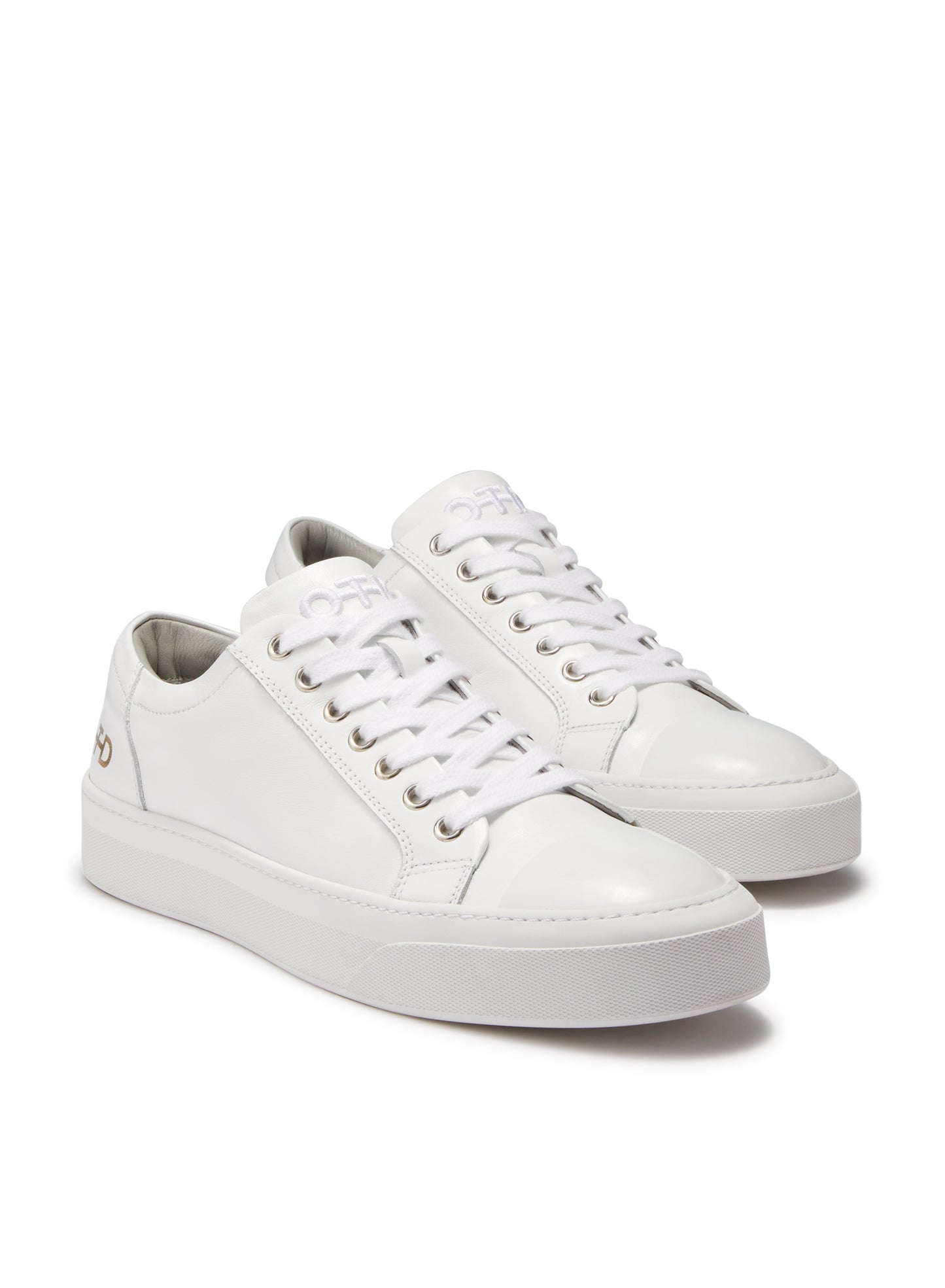 Women's Leather Low Top Sneaker in White | Women's Sneakers - OTD – OTD ...